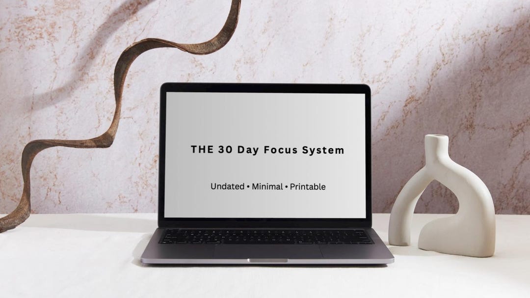 30 Day Focus Tracker Printable: Minimalist Habit & Goal Planner (A4/US ...