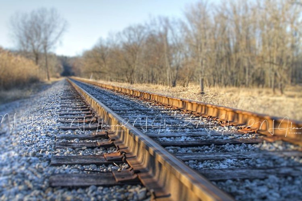 Railroad Digital Backdrop Background Fall Railroad Backdrop Spring ...