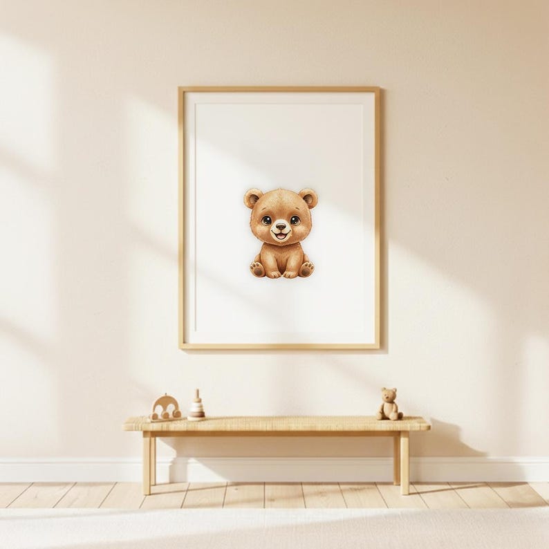 Bear Nursery Wall Art | Woodland Printable Decor | Baby Room ...