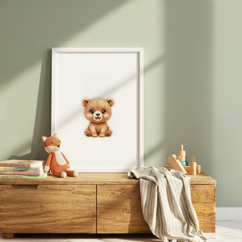 Bear Nursery Wall Art | Woodland Printable Decor | Baby Room ...