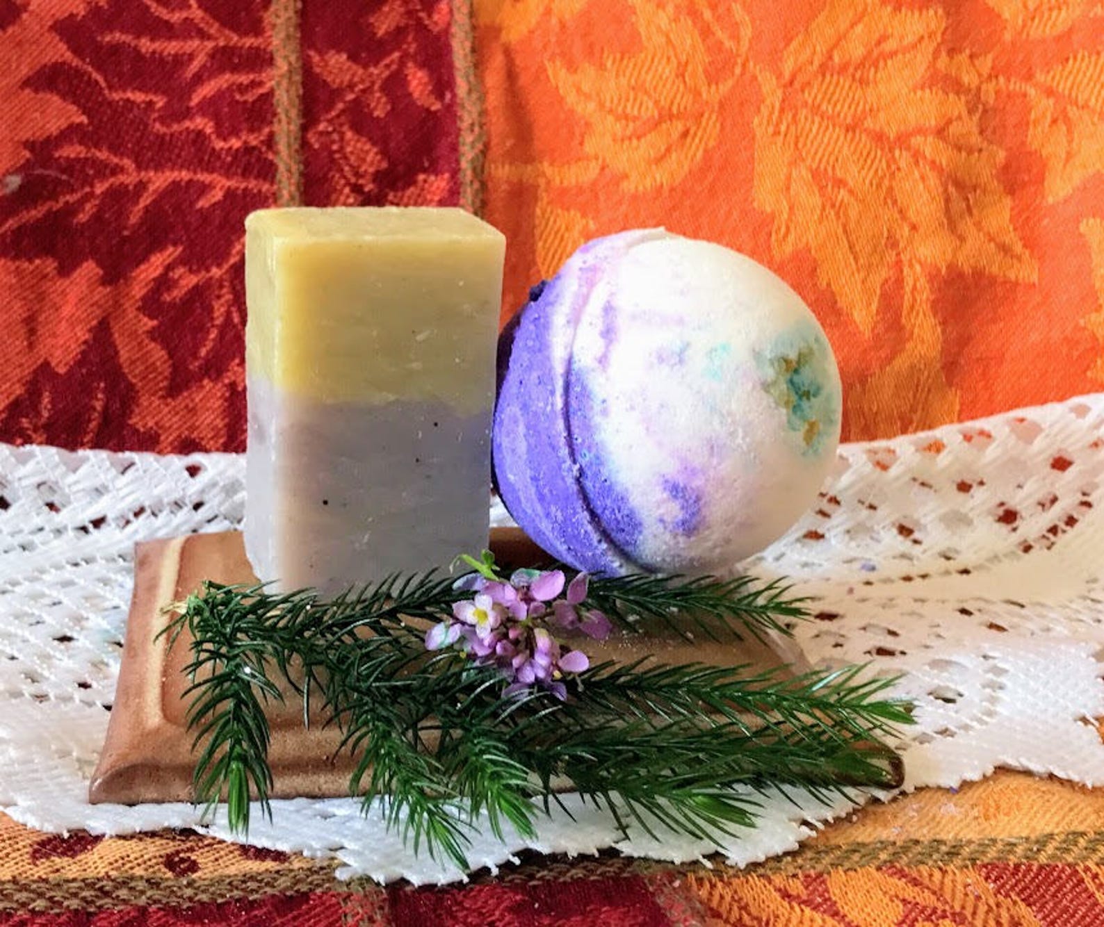 Lavender Spruce Spa Gift Set Lavender Spruce Bath Bomb Gift | Etsy