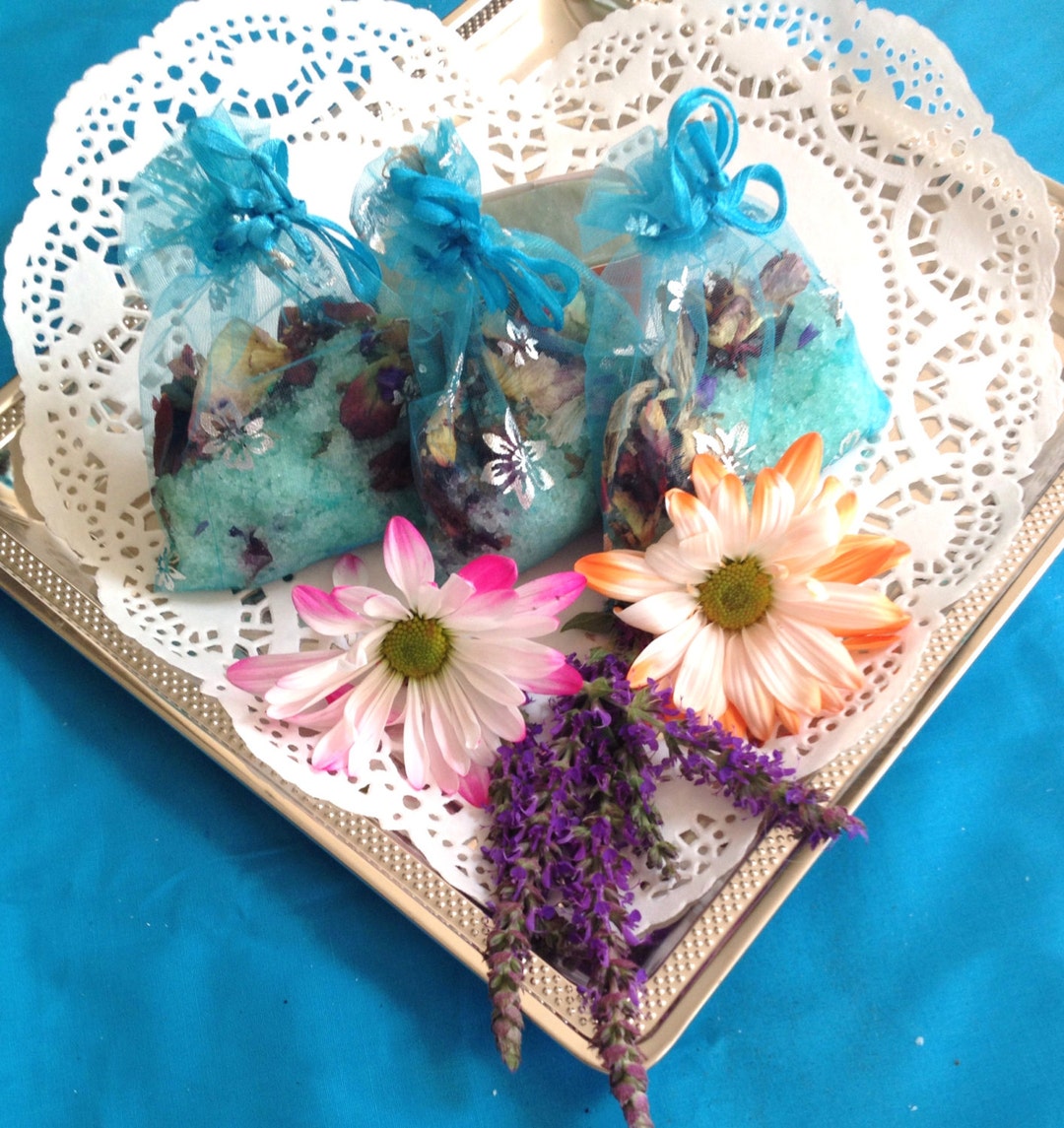 Bath Sachet, Blue Bath Soak, Blue Bath Sachet, Scented Sachet, Wedding ...