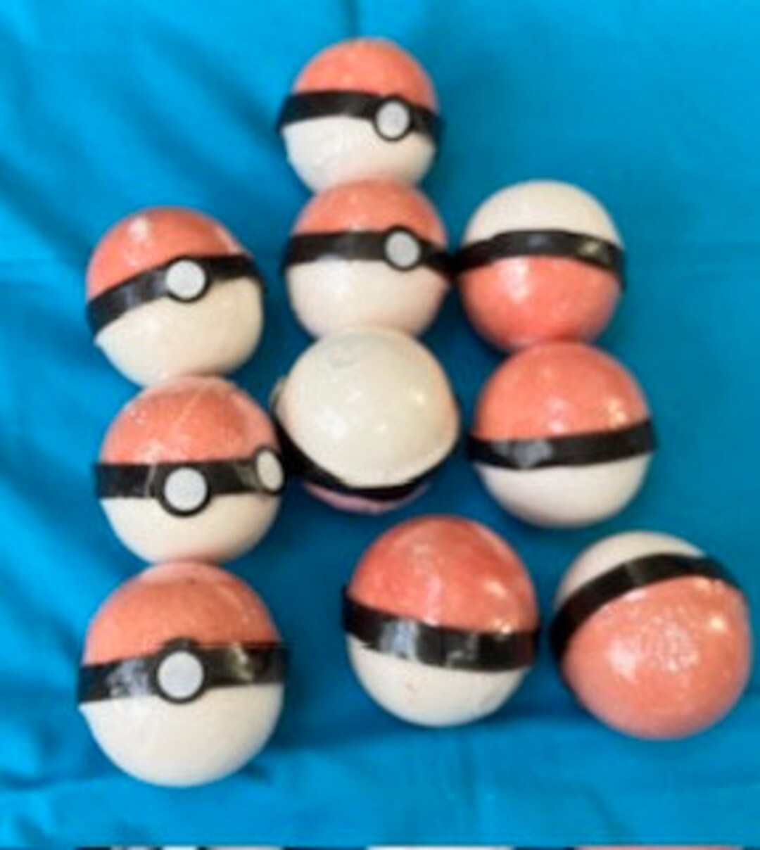 BULK 10 Red Pokemon HIDDEN TOY Bath Bombs, Bulk Bath Bombs, Pokemon Bath Bombs, Clearance Bath ...