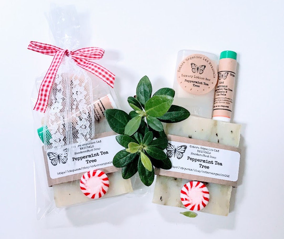 Peppermint Gift Set, Tea Tree Gift Set, Spa Gift Set, Spa Gift, Organic ...