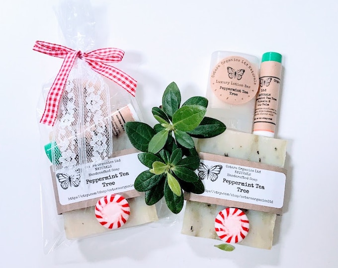 Peppermint Gift Set, Tea Tree Gift Set, Spa Gift Set, Spa Gift, Organic ...