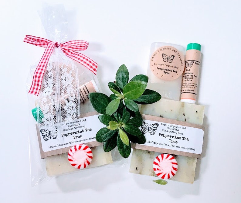 Peppermint Gift Set Tea Tree Gift Set Spa Gift Set Spa - Etsy