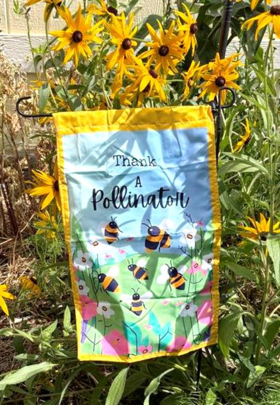 Thank a Pollinator Garden Flag, Summer Garden Flag, Unique Garden Flag ...
