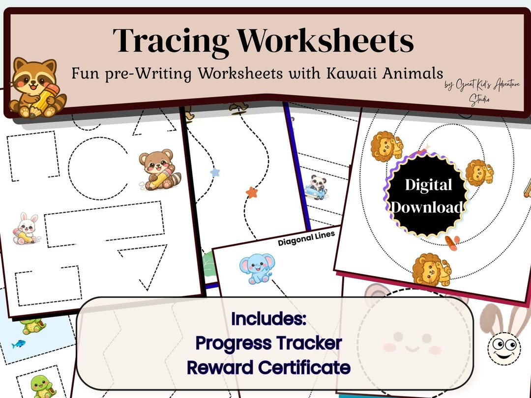 Tracing Worksheets | Pre Writing Lines & Shapes | Preschool Activities ...