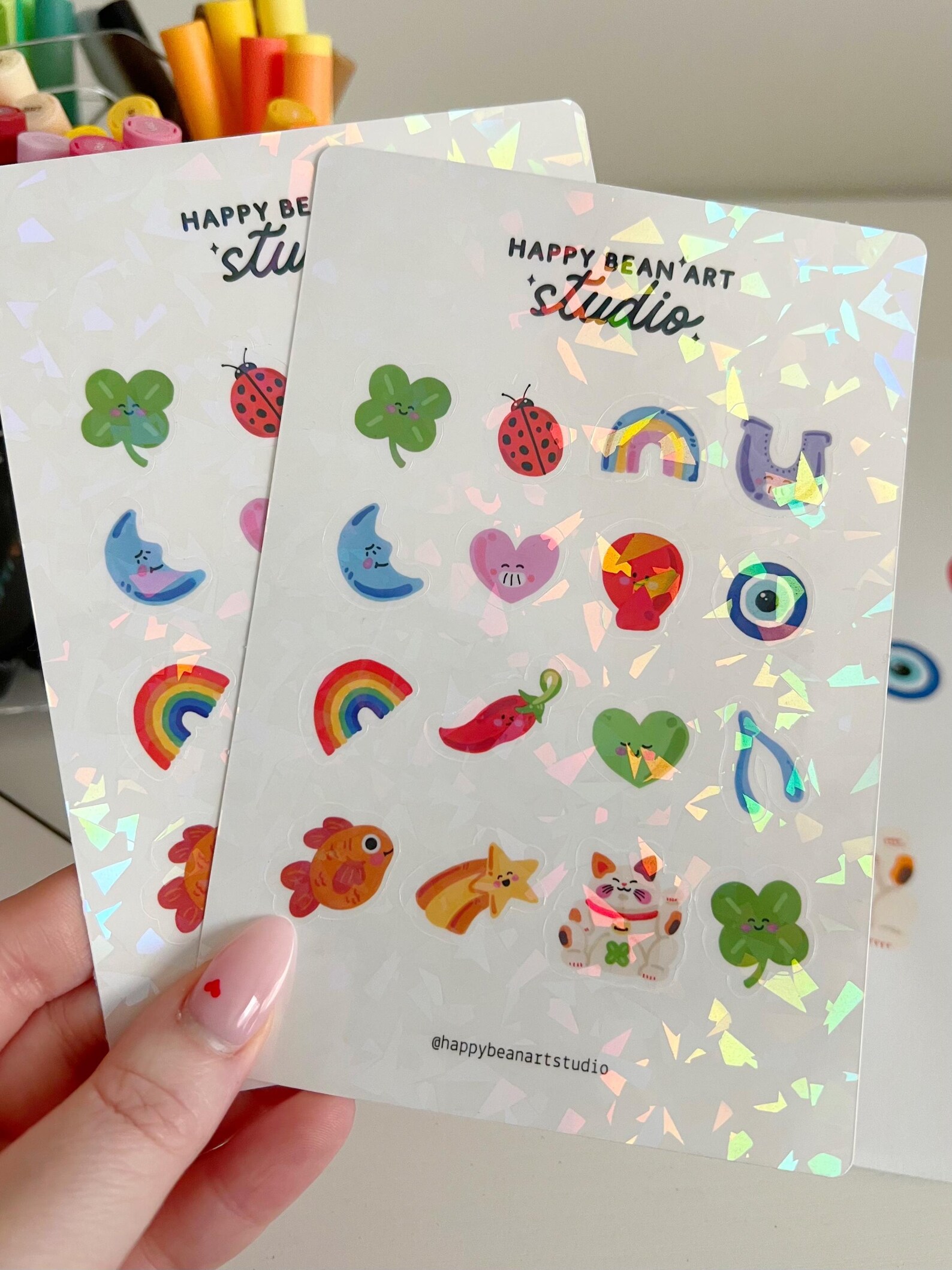 Lucky Charms Stickers | Good Luck Symbols | 4x6inch Waterproof Vinyl ...