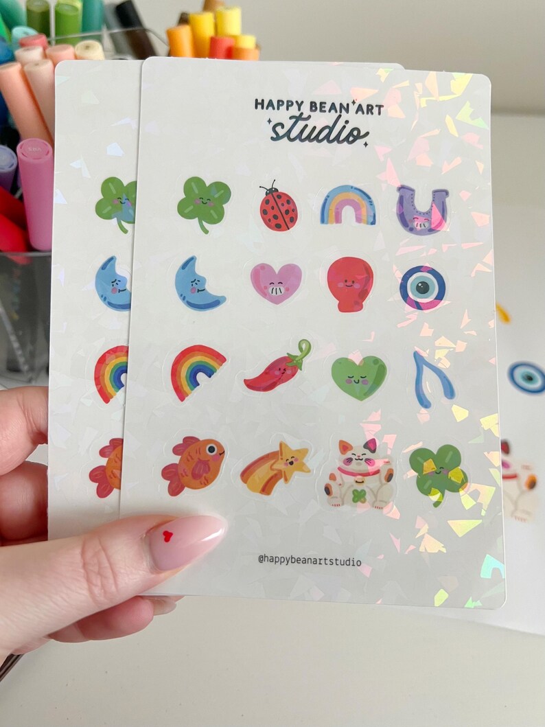 Lucky Charms Stickers | Good Luck Symbols | 4x6inch Waterproof Vinyl ...