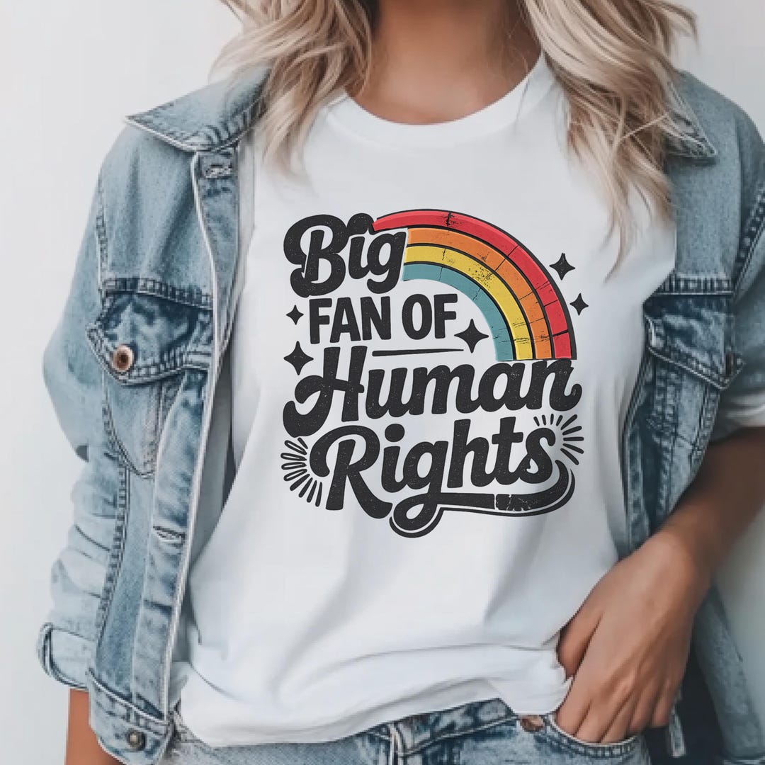 Retro Rainbow Human Rights T-shirt, Equality Activist Gift - Etsy