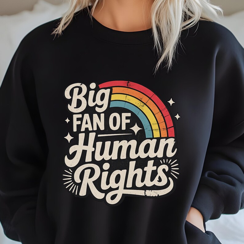 Retro Rainbow Human Rights T-shirt, Equality Activist Gift - Etsy