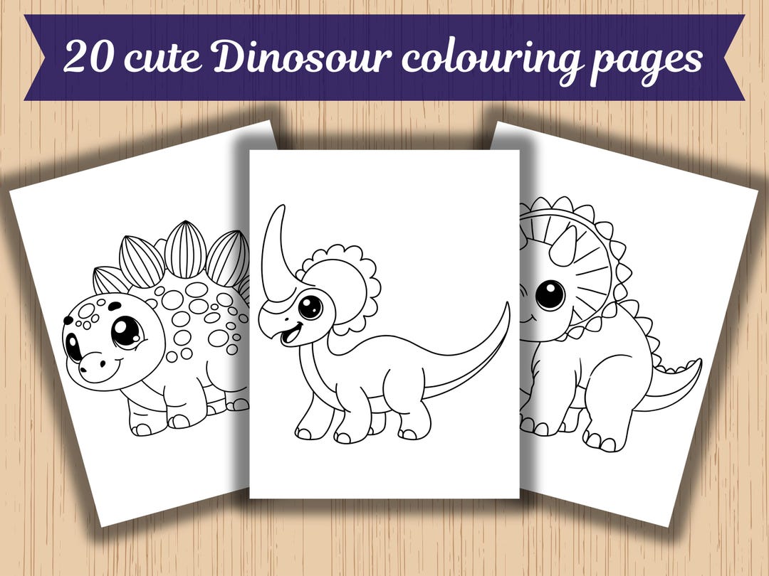 20 Dinosaur Colouring Pages,for Kids,toddlers and Preschoolers ...