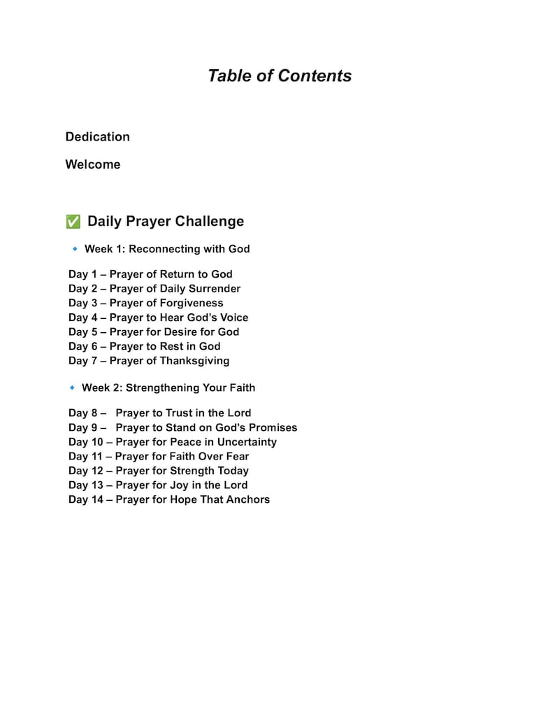 30-day Prayer Challenge PDF - Daily Christian Devotional & Journal ...