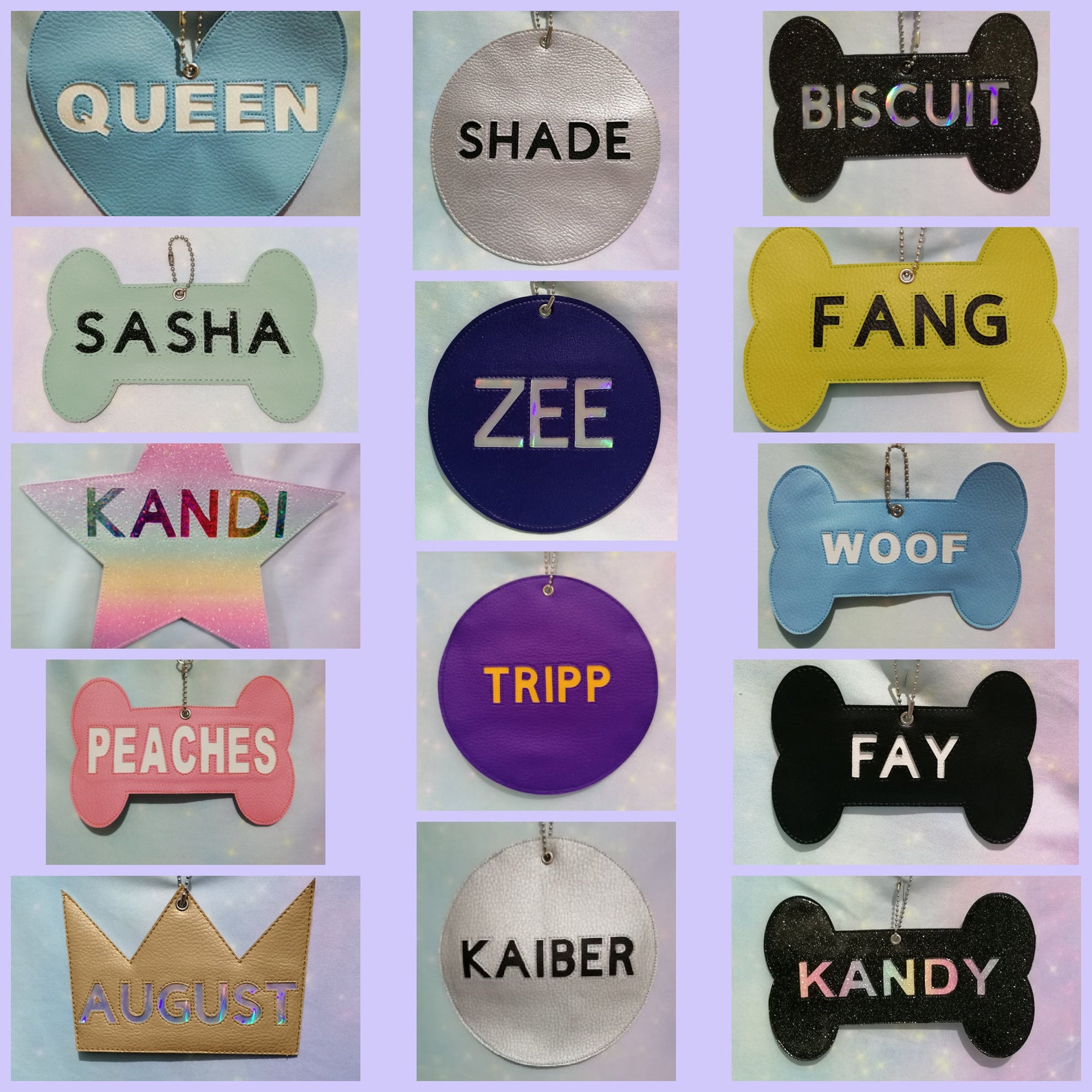 Vegan Leather Fursuit Collar Name Tag Furry Name Tag Con - Etsy