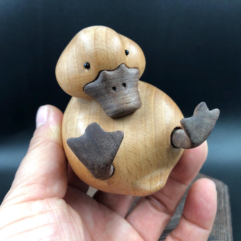 Vintage Wood Duck Sculpture - Etsy