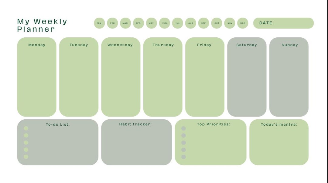My Weekly Planner: To-do List, Habit Tracker (digital Download - Etsy