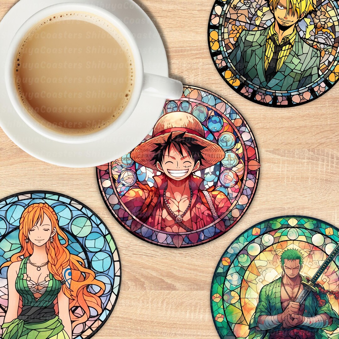 Raider Anime Drink Coasters - Stained Glass Coasters | Loot for Fans ...