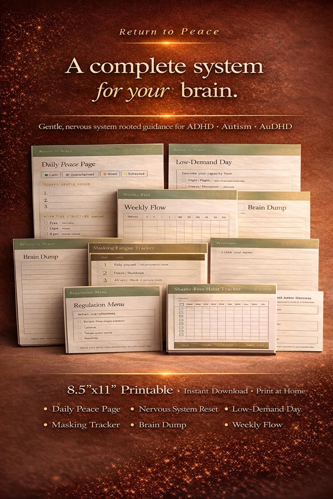 ADHD Autism Audhd Planner | Nervous System Support, Shame-free (instant ...