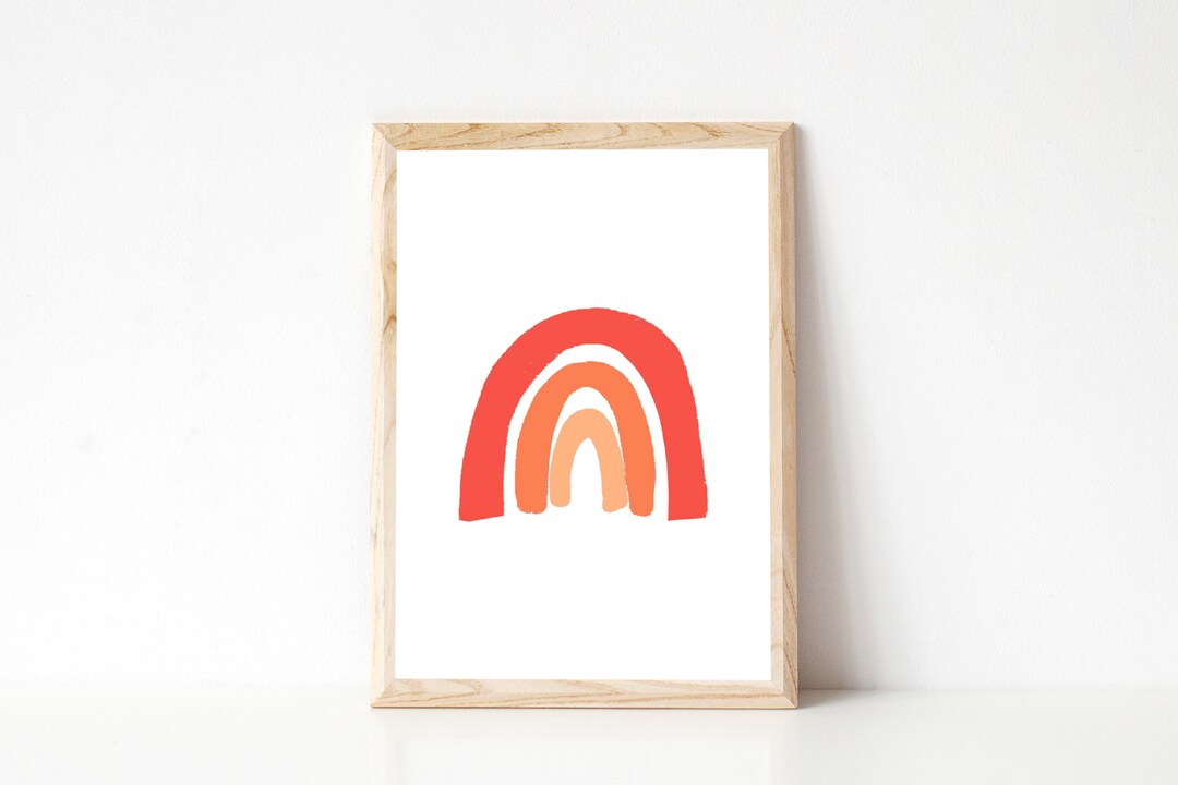 Nursery Rainbow Wall Art, Printable Rainbow Art, Rainbow Kids Room ...