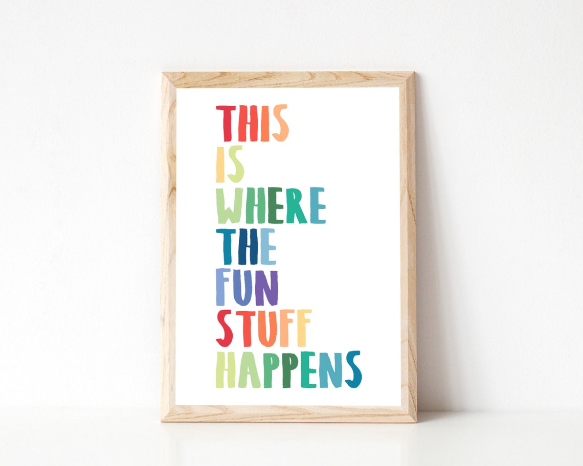 Rainbow Print Rainbow Decor This is Where the Fun Stuff - Etsy