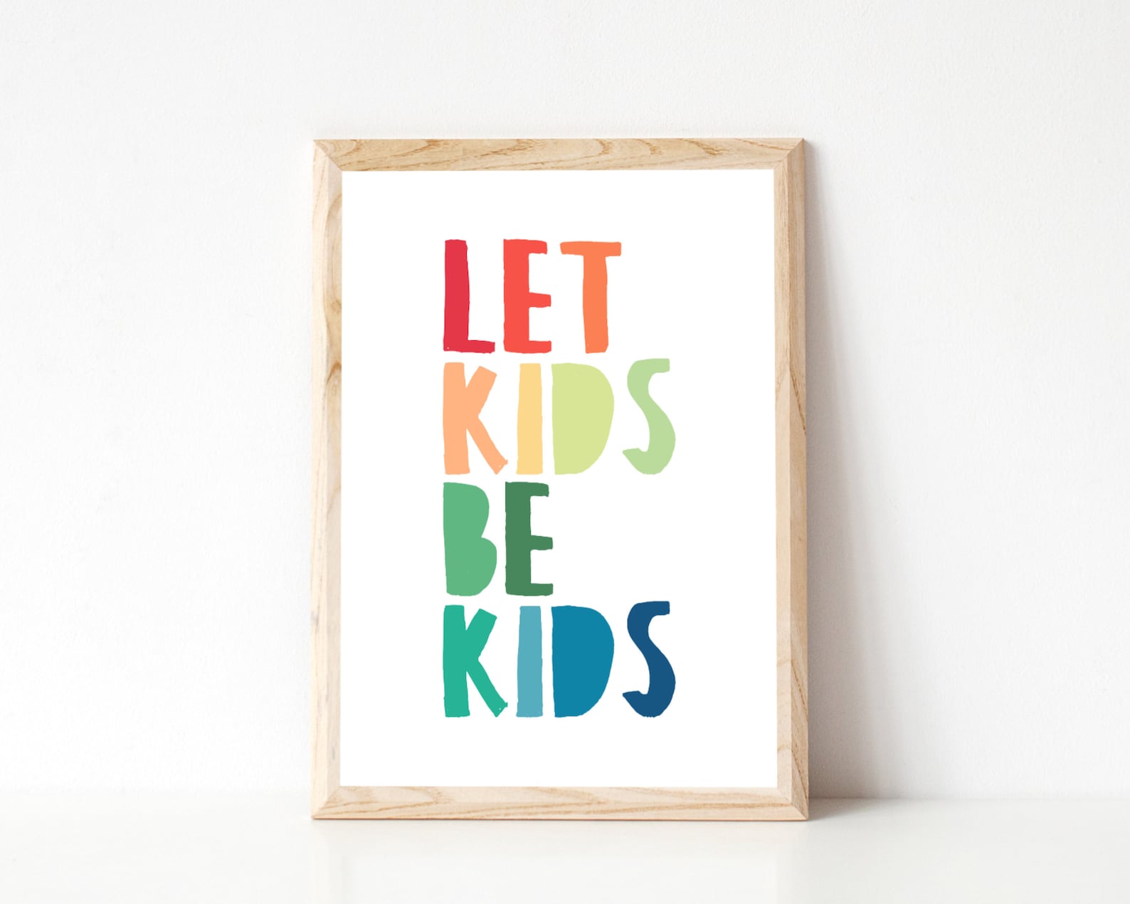 Rainbow Print Rainbow Decor Let Kids Be Kids Playroom | Etsy