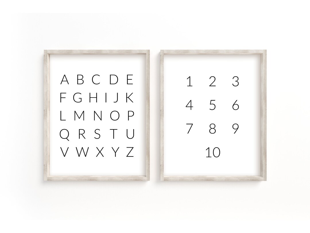 Farmhouse ABC Print, Alphabet Numbers Print Pack, Playroom Printables ...