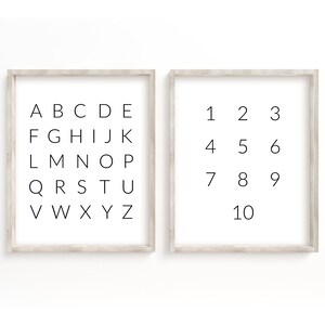 Farmhouse ABC Print, Alphabet Numbers Print Pack, Playroom Printables ...
