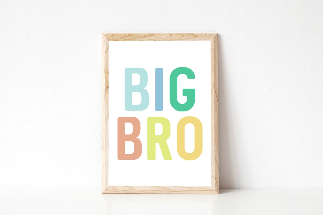 Big Brother Print, Brother Printable, Brother Sign, Boys Room Print ...