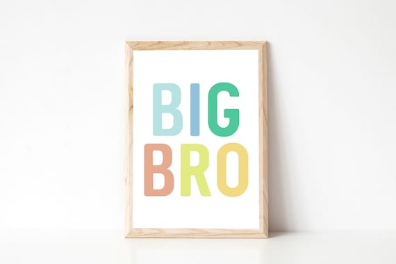 Big Brother Print Brother Printable Brother Sign Boys Room - Etsy