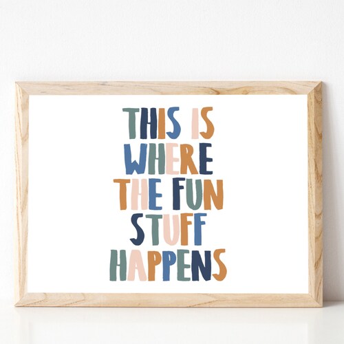 This is Where the Fun Stuff Happens Poster Print Playroom | Etsy