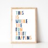 This is Where the Fun Stuff Happens Poster Print, Playroom Print, Kids ...