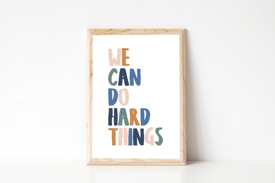 We Can Do Hard Things Printable Wall Art Religious Printable | Etsy