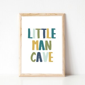 Little Man Cave, Printable Poster, Nursery Decor, Nursery Printables ...
