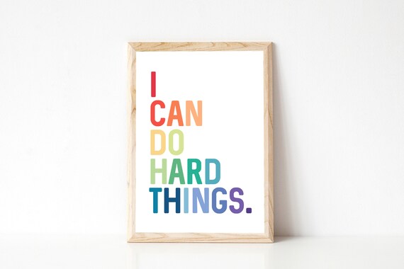 I Can Do Hard Things Printable Instant Download Classroom | Etsy