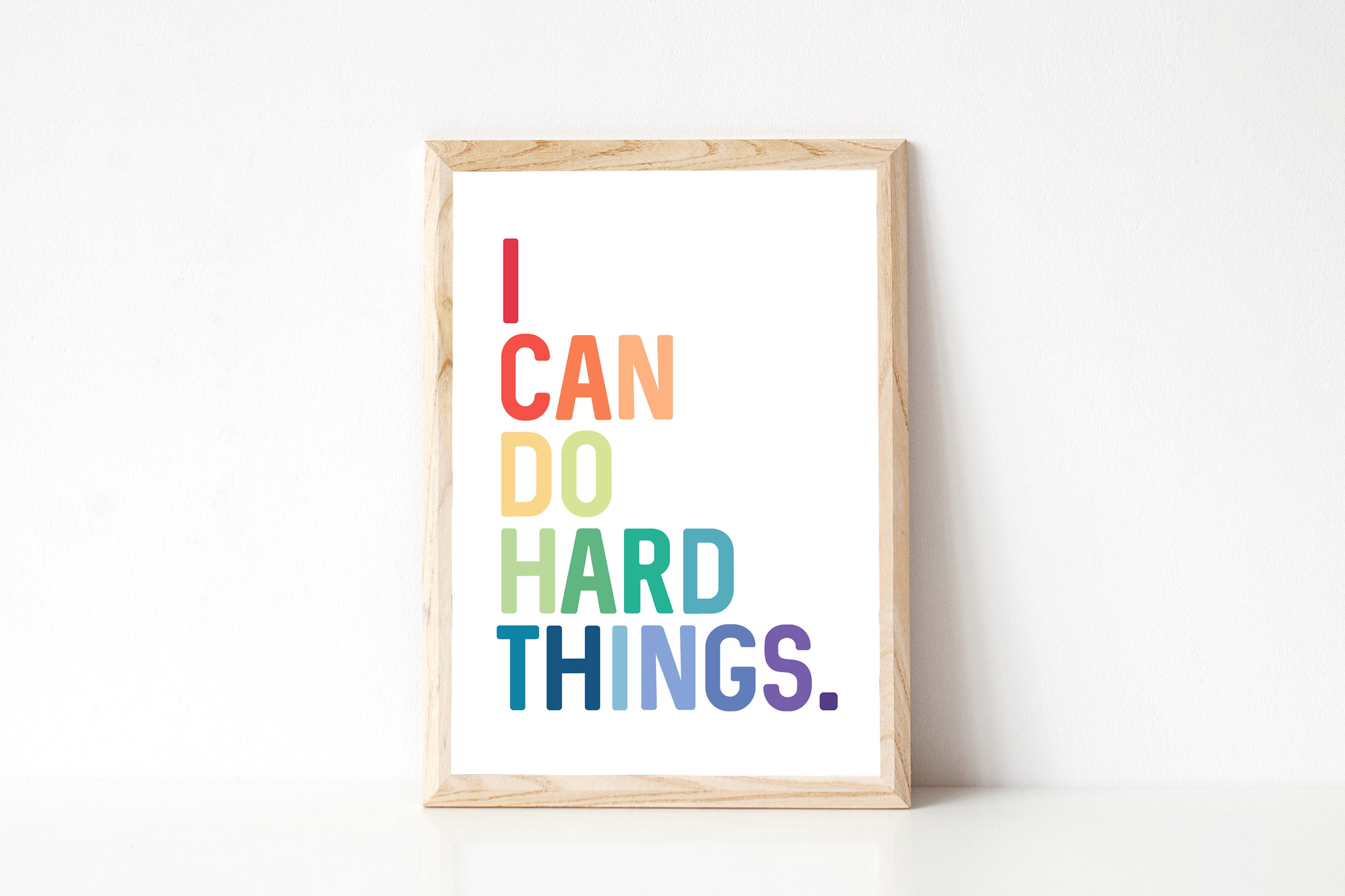 I can do hard things printable instant download classroom | Etsy