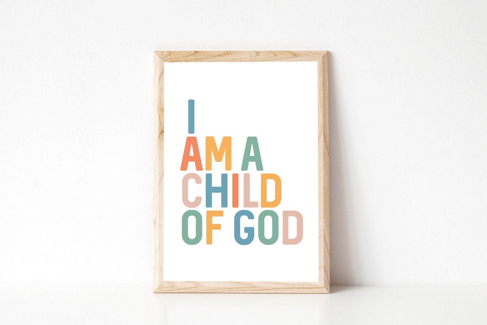 I Am A Child of God Poster Print, Printable Wall Art, Christian Prints ...