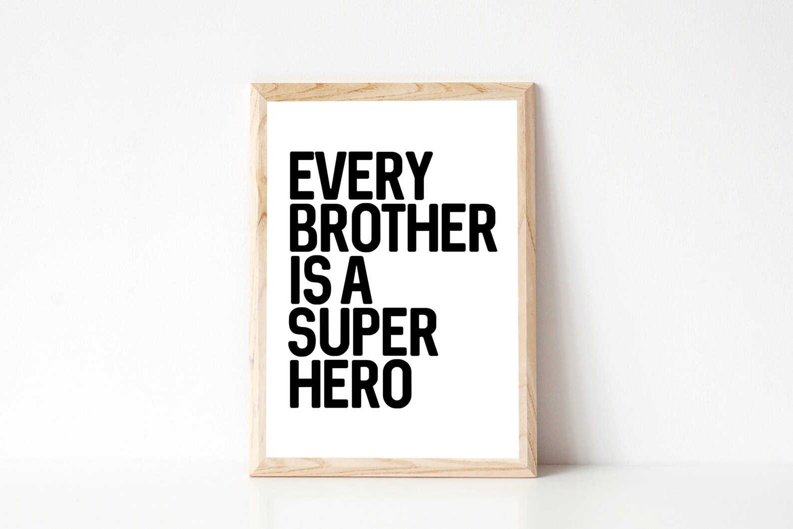 Superhero Poster Print Every Brother is A Superhero Boys | Etsy