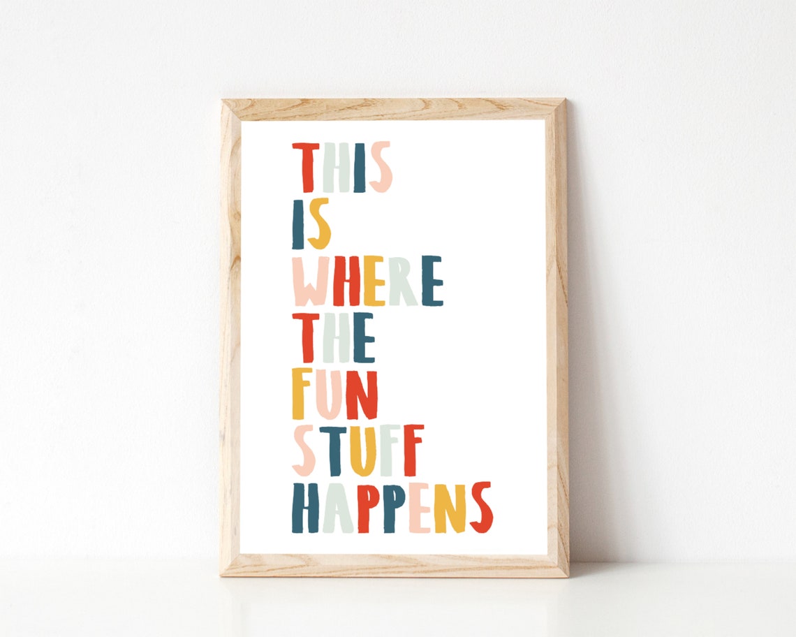 This is Where the Fun Stuff Happens Poster Print Playroom - Etsy