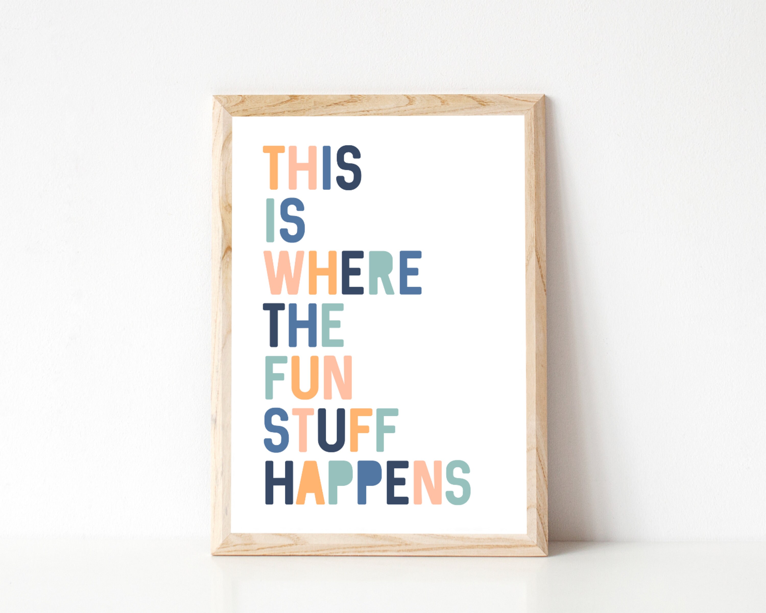 Playroom Poster Print Pack, Printable Wall Art, Poster Print, This is ...