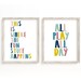 Play All Day Printable Art, Kids Quote Prints, Nursery Decor, Playroom ...
