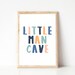 Little Man Cave, Nursery Print, Alphabet Print, 123 Print, Nursery Wall ...