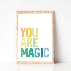 You Are Magic Printable Art, Nursery Art, Modern Playroom, Digital ...