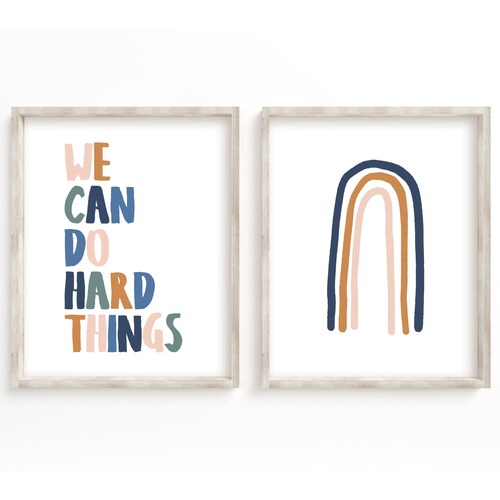 We Can Do Hard Things / Inspirational Sign Decor / Office Desk | Etsy