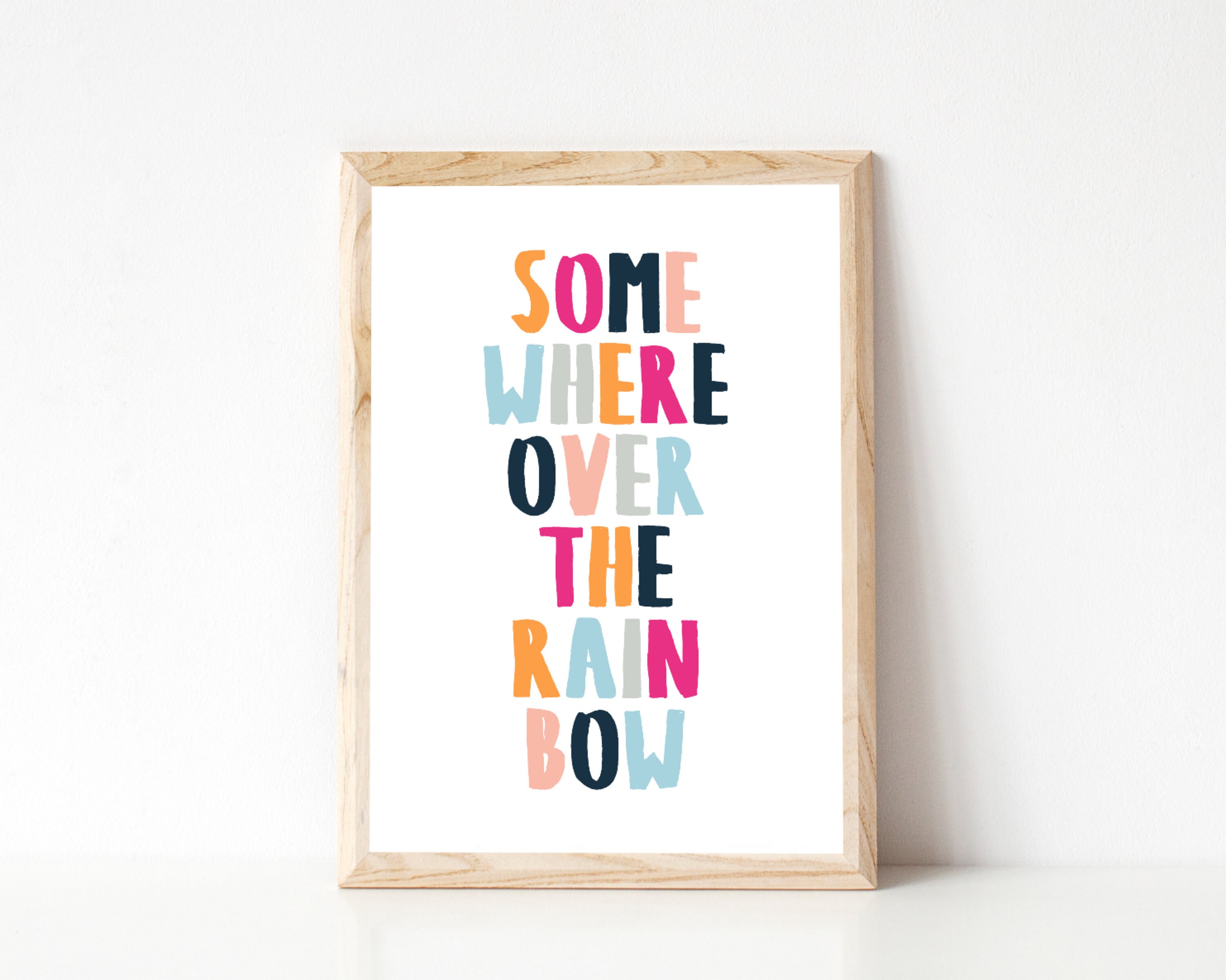 Somewhere Over the Rainbow Poster Print, Nursery Art, Nursery Print ...