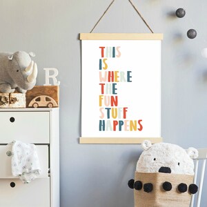 This is Where the Fun Stuff Happens Poster Print, Playroom Print, Kids ...