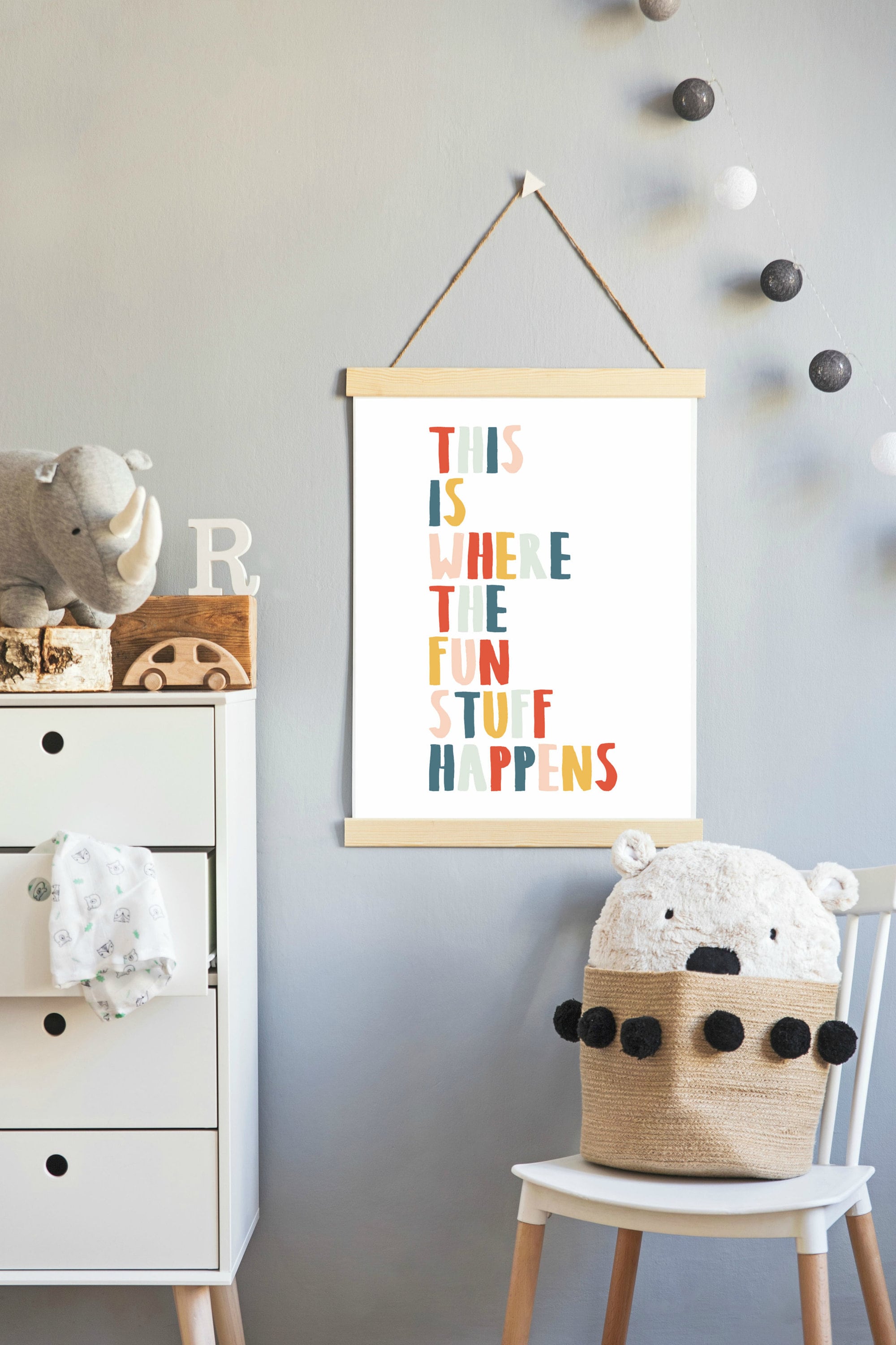 This is Where the Fun Stuff Happens Poster Print, Playroom Print, Kids ...