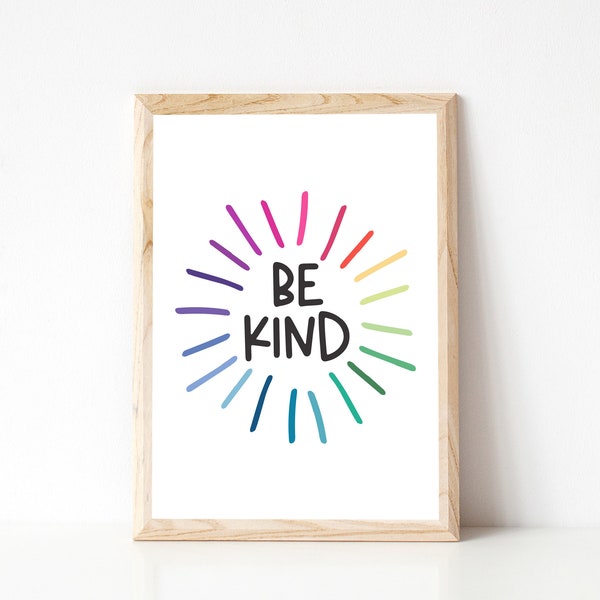 Be Kind Poster - Etsy