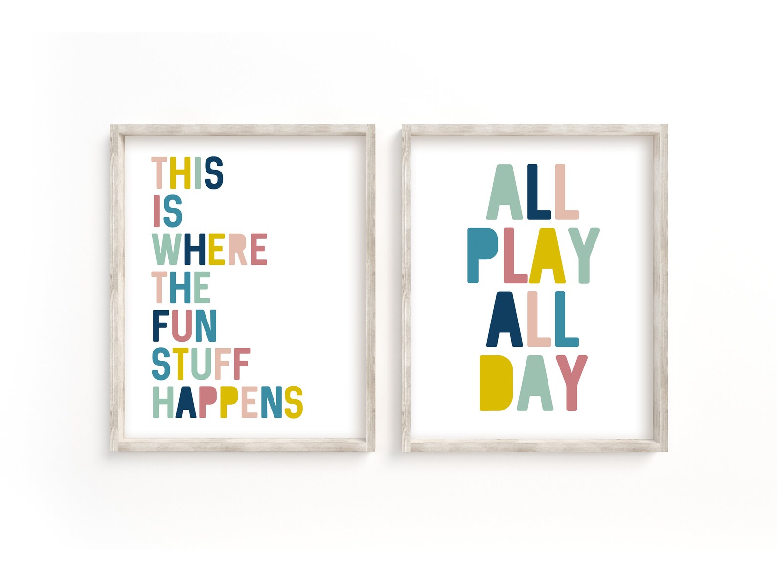 Play All Day Printable Art, Kids Quote Prints, Nursery Decor, Playroom ...