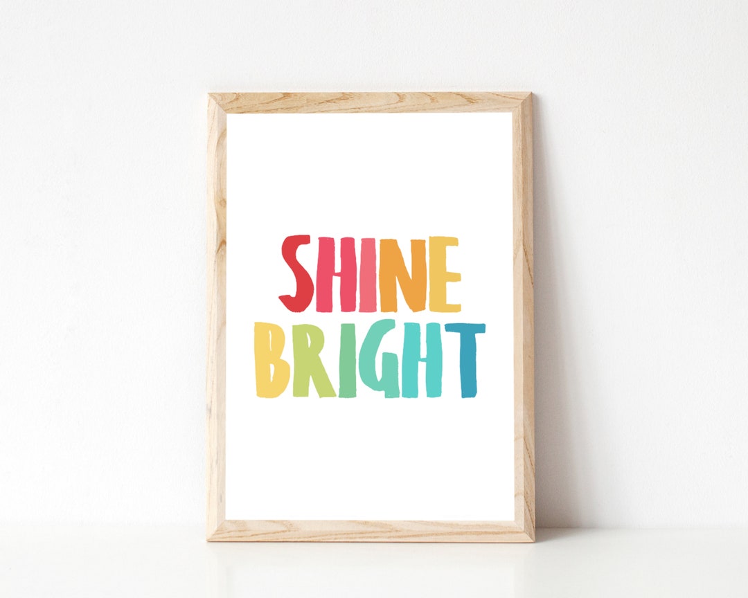 Shine Bright, Shine Bright Print, Shine Bright Like A Diamond Print ...